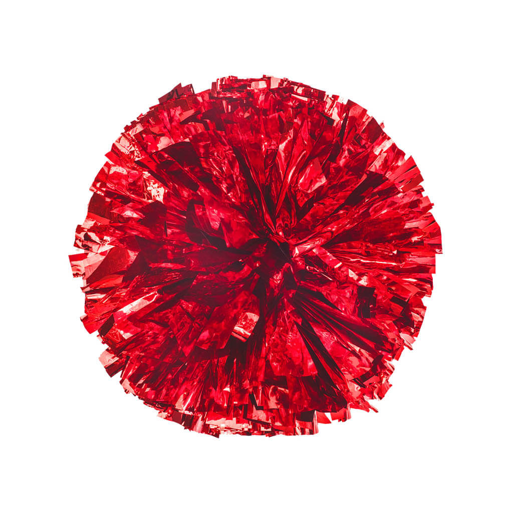 2-Pack 6" Metallic Shining Cheerleading Pom Poms - Shiny Cheerleading ...