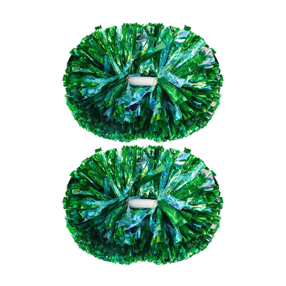 2-Pack Holographic & Iridescent Color Mix Cheer Pom Poms - Rainbow Shi ...