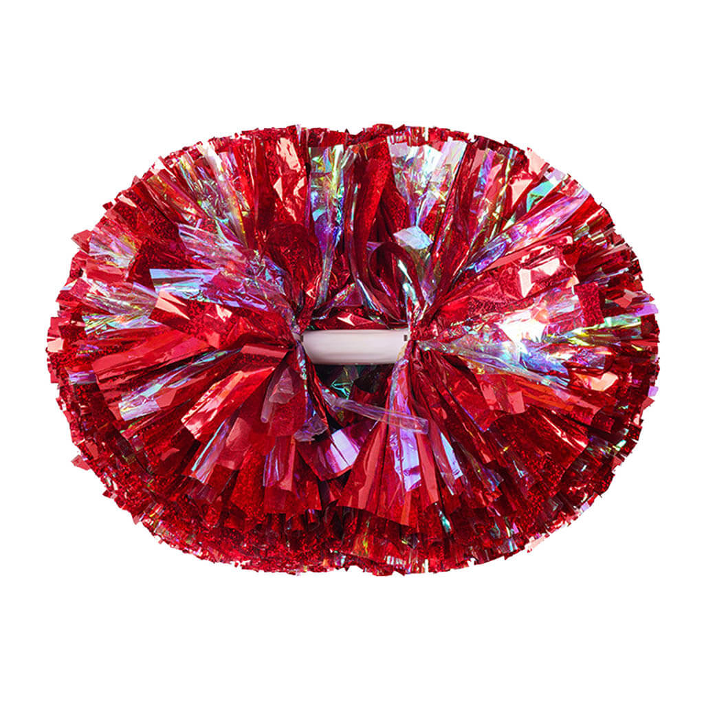 2-Pack Holographic & Iridescent Color Mix Cheer Pom Poms - Rainbow Shi ...