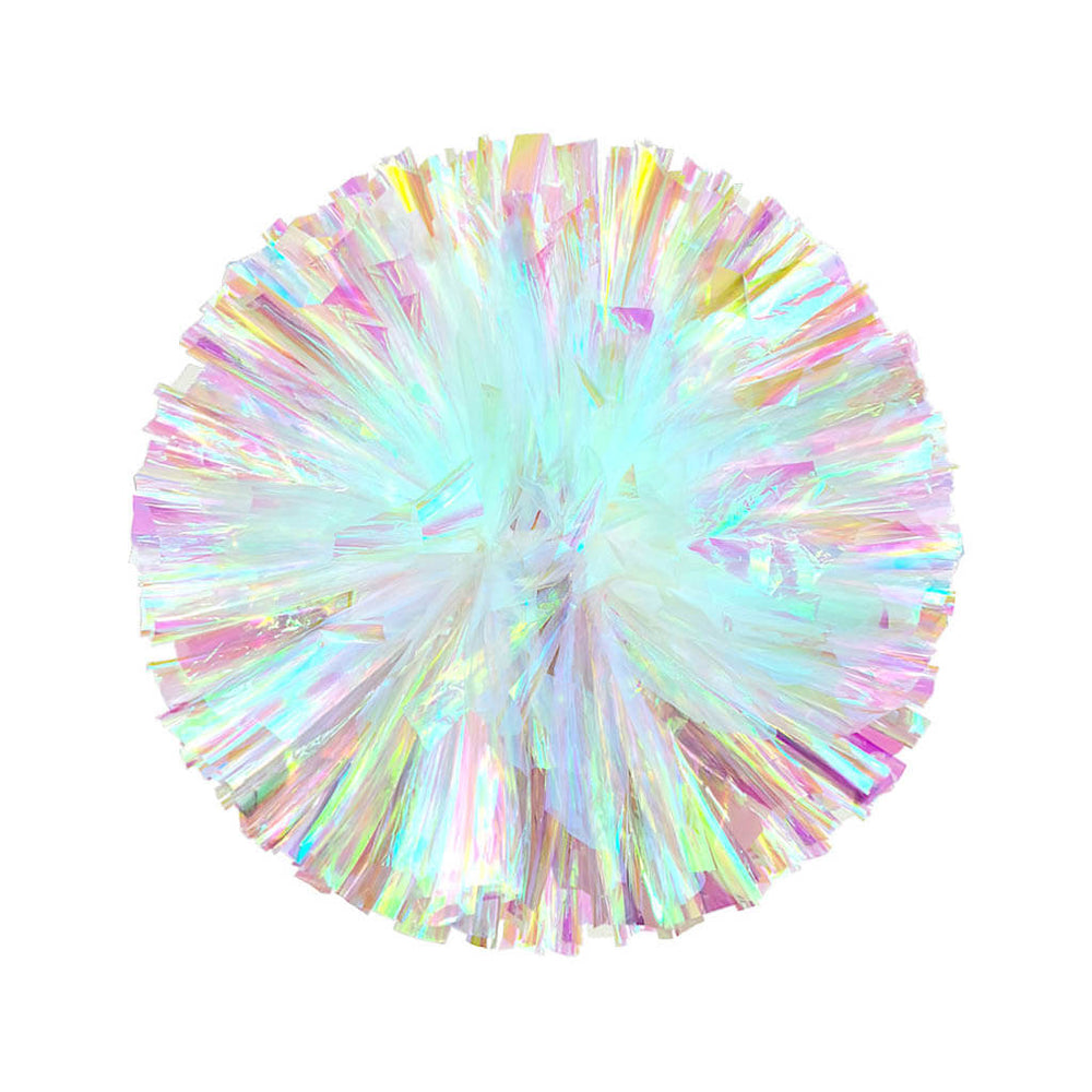 2-Pack Iridescent Cheer Pom Poms - Shimmering Rainbow Shine for Cheer ...