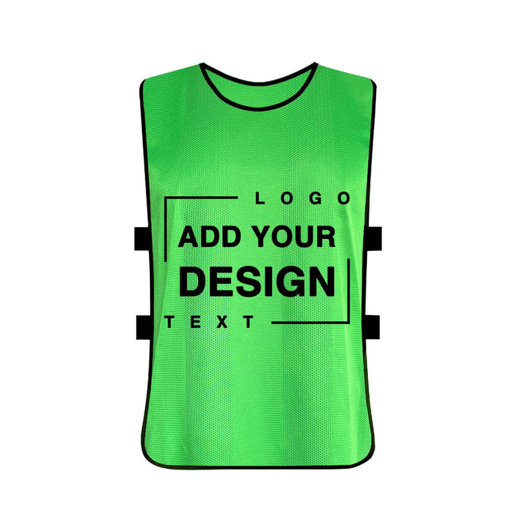 Custom Men's Soccer Practice Pinnies – Breathable Striped Mesh Vest ...