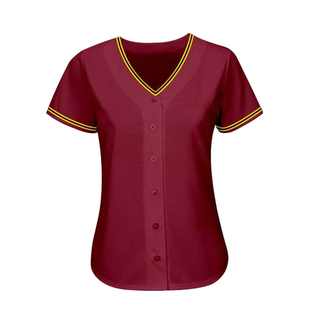 Custom Girl’s Solid Color College Baseball Jerseys – Power Rich Sports Inc